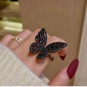 Pretty Things | Jewelry | Iced Out Black Diamond 3d Butterfly Statement ...